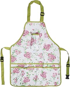 Amazon.com : Esschert Design USA Rose Print Garden Apron : Kitchen ...
