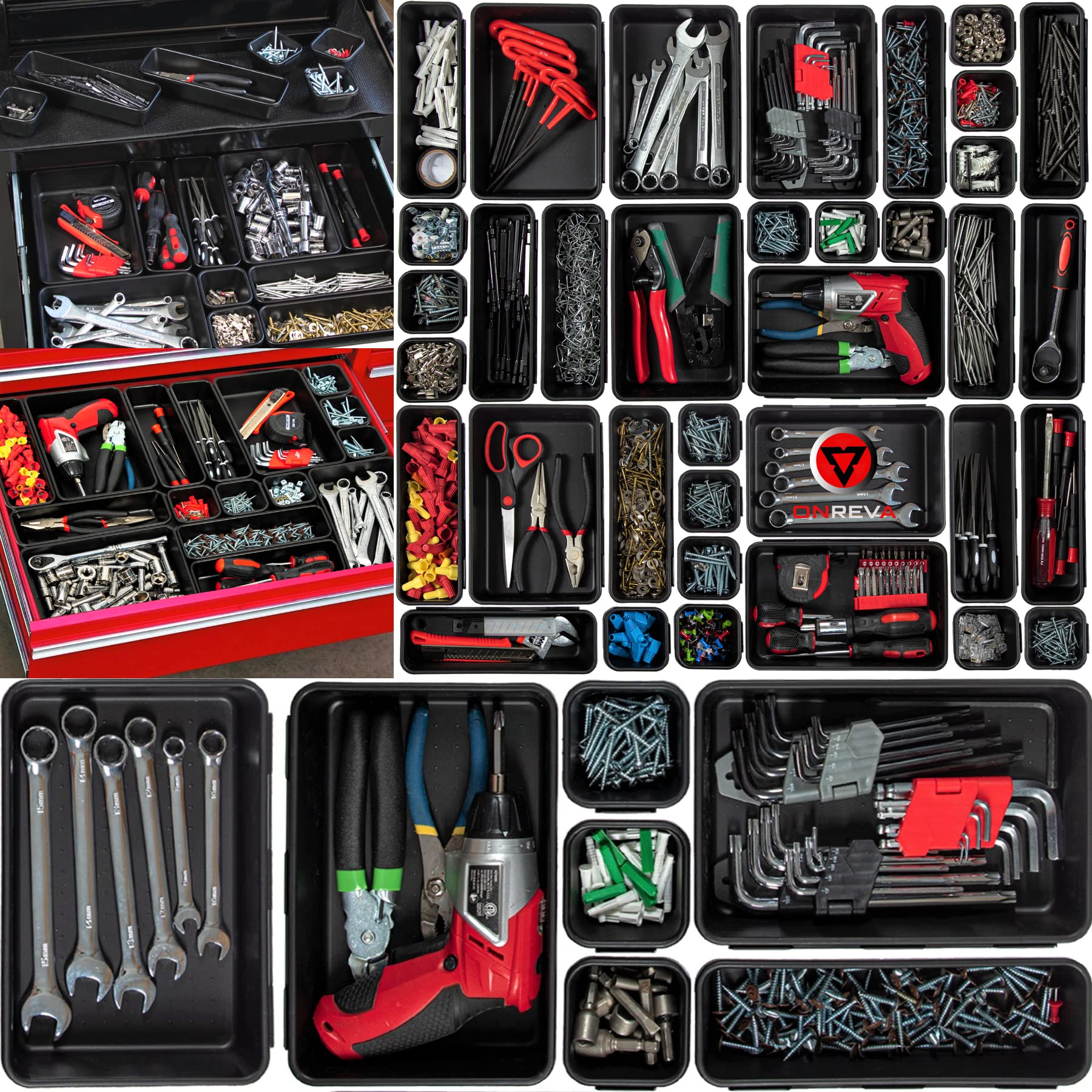 Mua ONREVA 32pcs Tool Box Organizer Tray Dividers Set, Toolbox ...