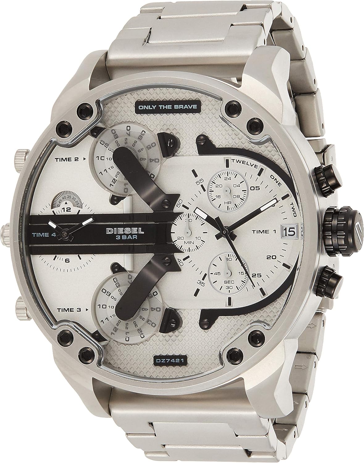 Diesel Herren Analog Quarz Uhr mit Edelstahl Armband DZ7421: Amazon.de ...