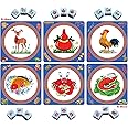Amazon.com: TJ-Store BAU Cua Ca Cop Vietnamese Dice Game. Gourd Fish ...