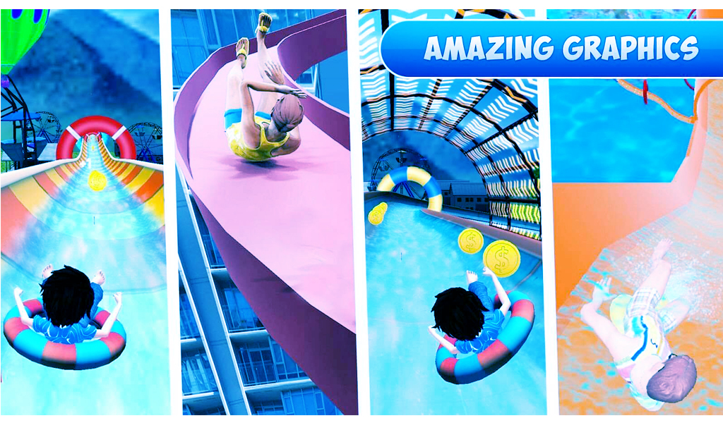 Slippery Water Slide : Fun Aqua-Park Race Adventure 3D:Amazon.in ...