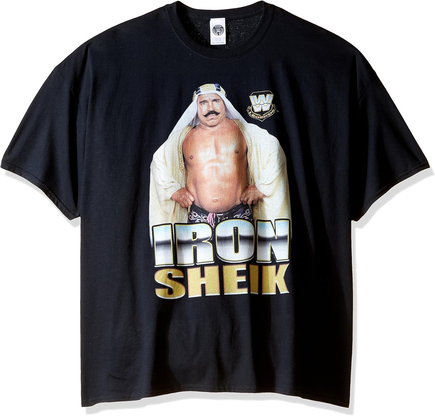 Amazon.com: WWE Men's Big-Tall Iron Sheik T-Shirt, Black, 4X-Large ...