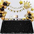 Amazon.com: Trlyc Black Sequin Tablecloth - 60x120inch Glitter Tablecloth Rectangle Party ...