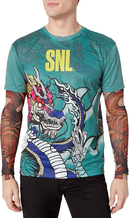 Amazon.com: Faux Real Men's SNL Stefon Tattoo Printed T-Shirt: Clothing