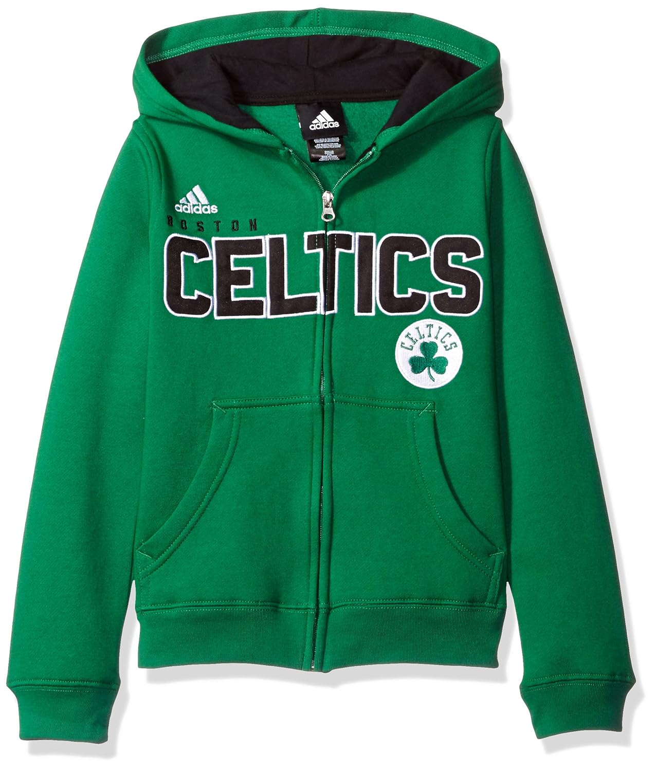 Boston Celtics Youth NBA Adidas"Stated" Full Zip Hooded Sweatshirt ...