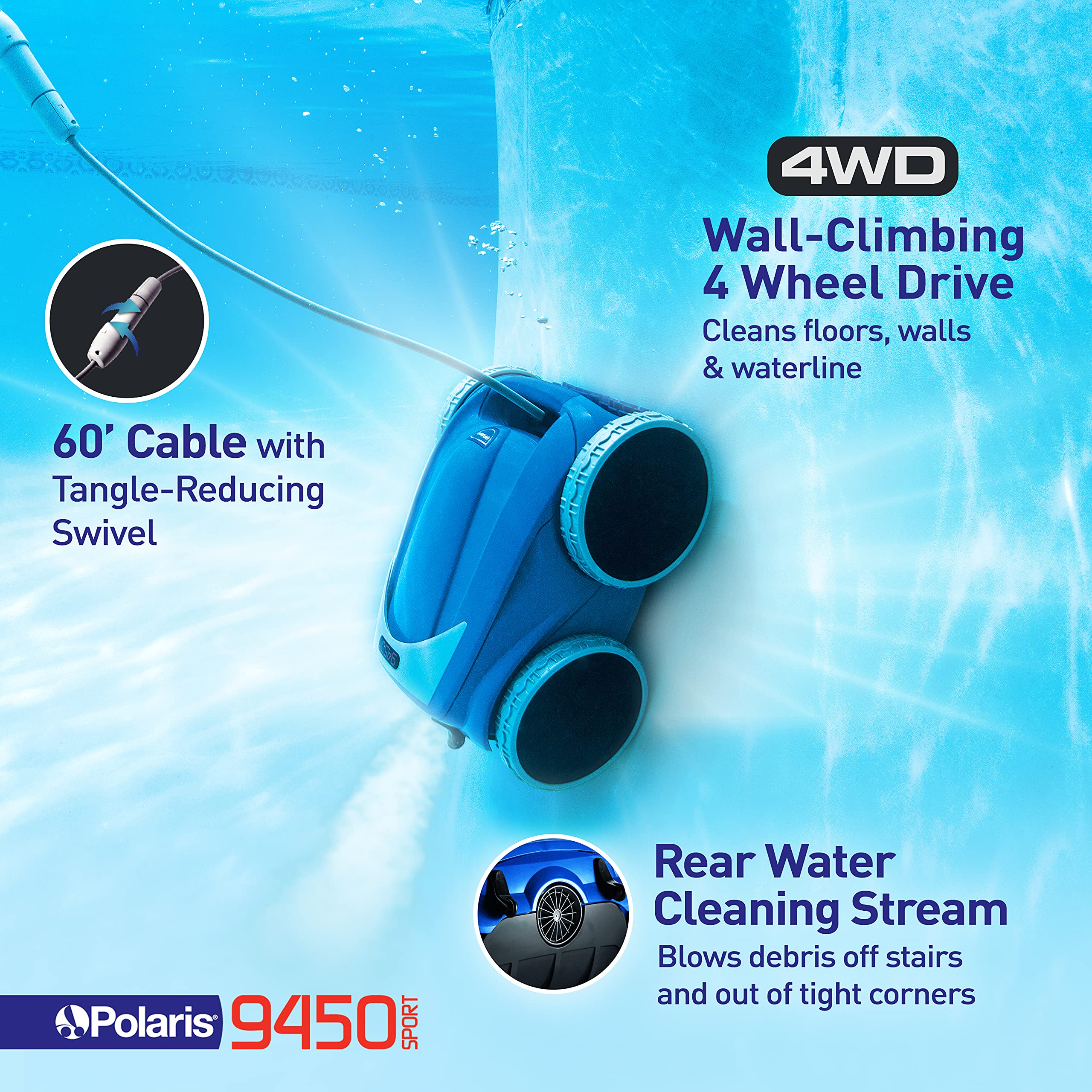 Mua Polaris F9450 Sport Robotic In-Ground Swimming Pool Cleaner Vacuum ...