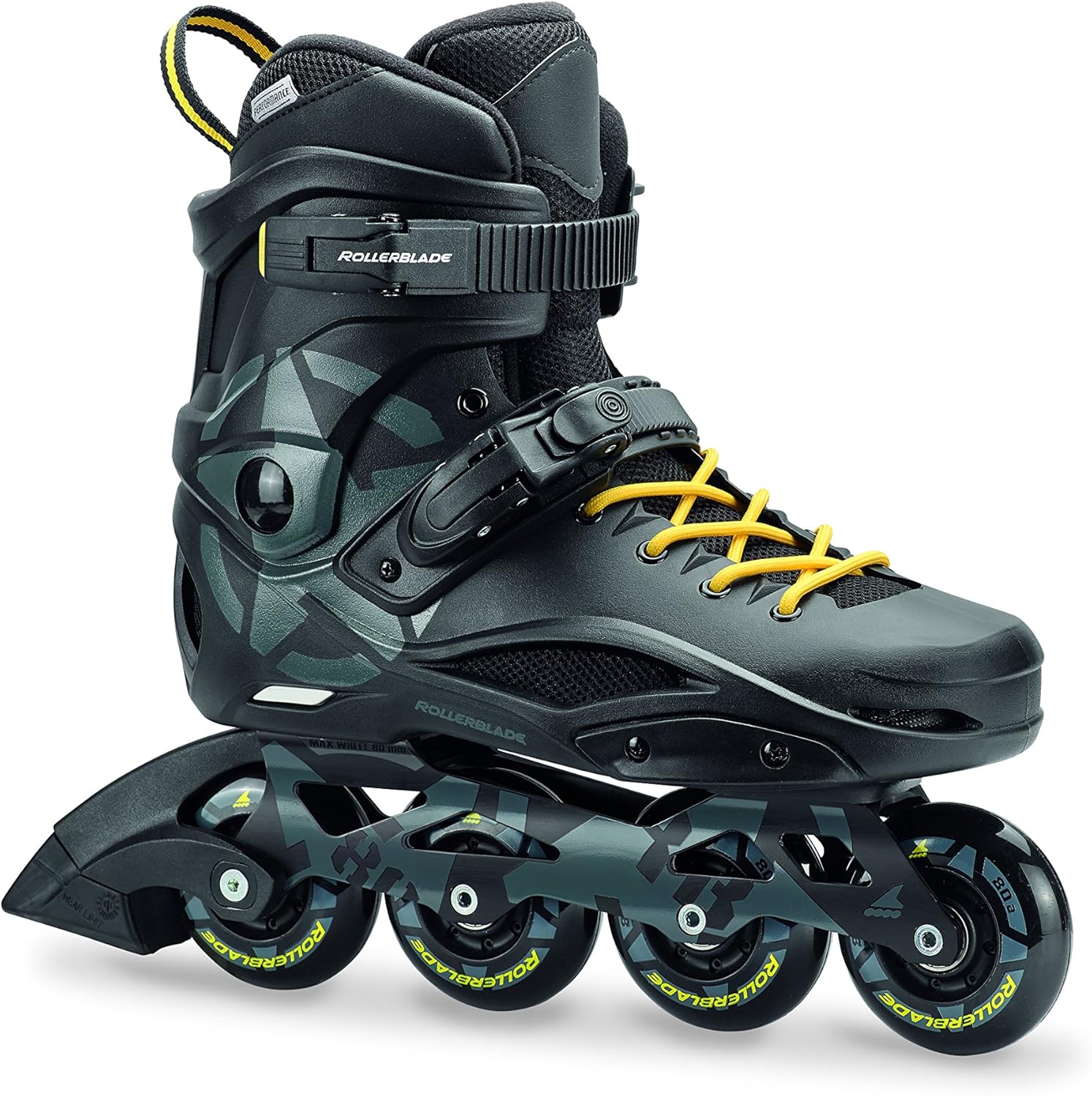 Rollerblade RB 80 - Patines en línea Unisex para Adultos, Color Negro y ...