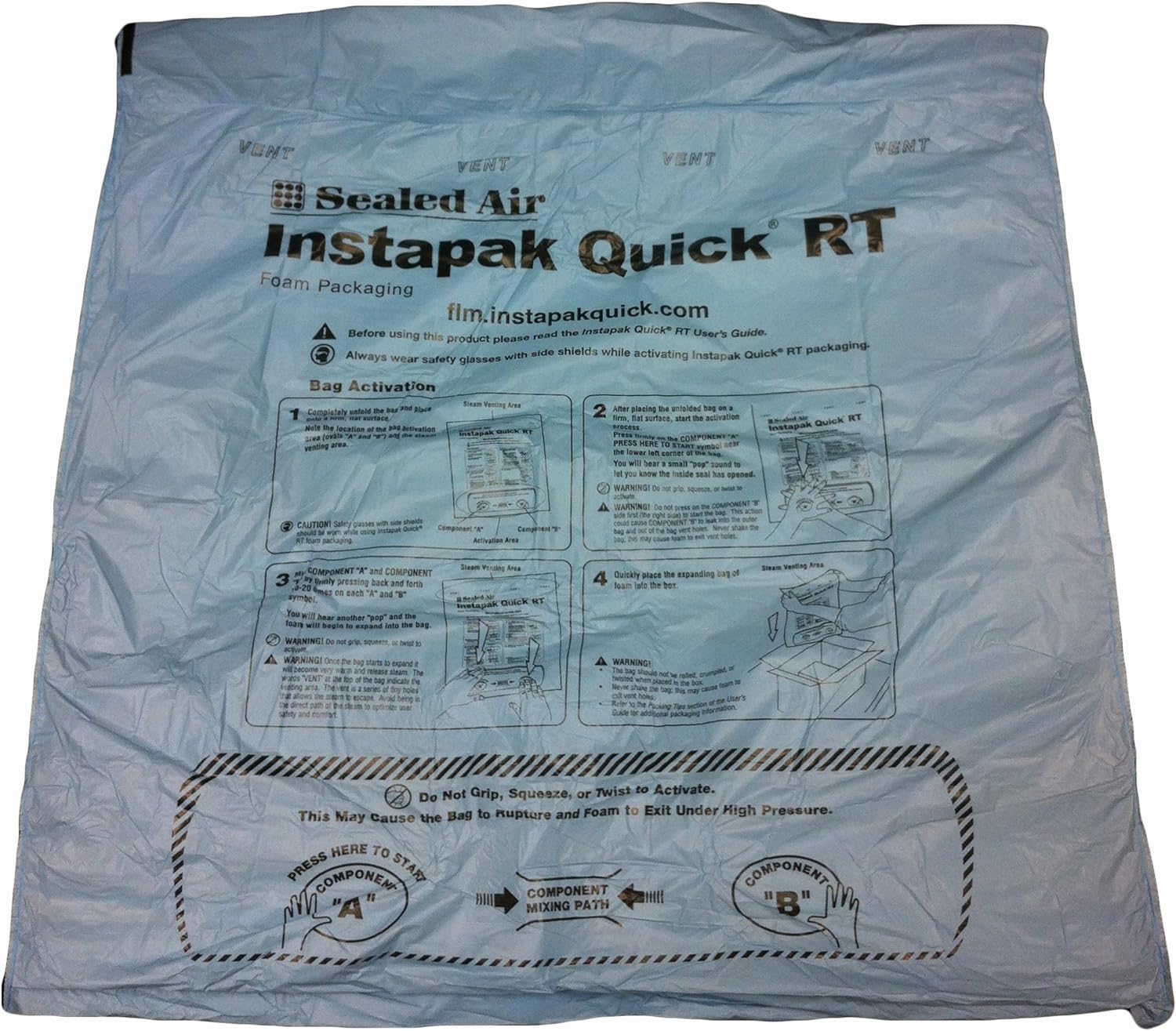 Instapak Quick Room Temperature Expanding Foam Packaging Bag #20, 18 ...