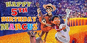 Amazon.com: Personalized Birthday Banner for Coco Theme Party 24"x 48 ...