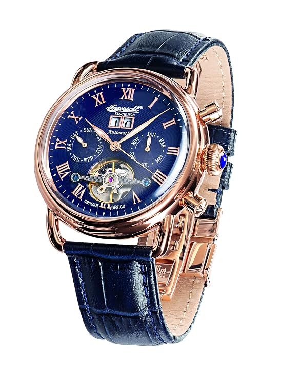 Ingersoll Automatic Men's Automatic Watch with Blue Dial Chronograph ...