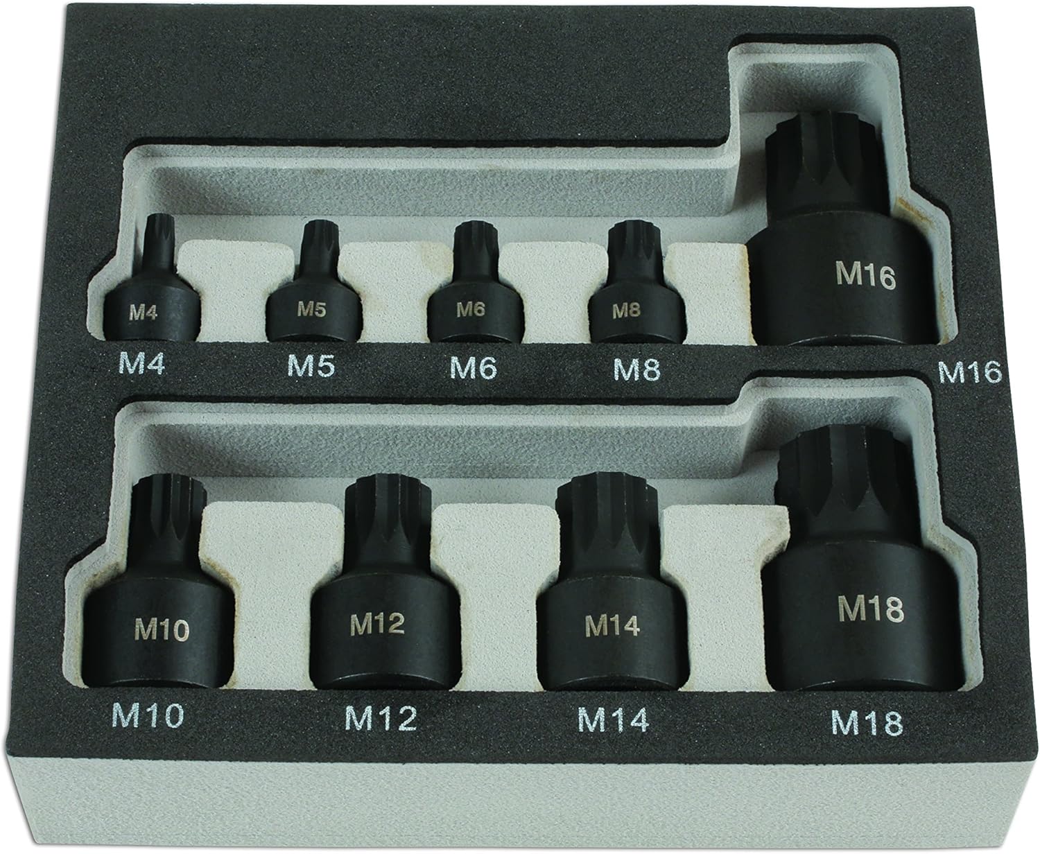 Laser Tools 6725 Spline Socket Bit Set-Low Profile, Silver: Amazon.co ...