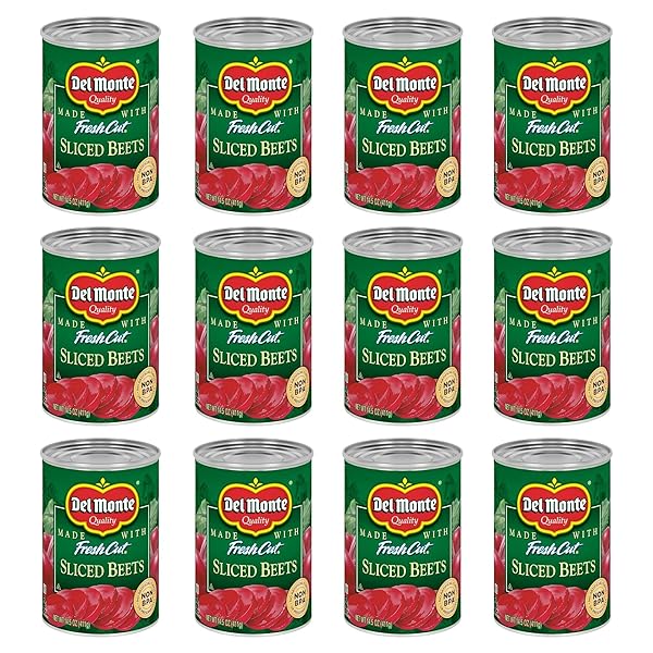 DEL MONTE FRESH CUT CANNED BEETS SLICED CANNED VEGETABLES, 12 PACK, 14. ...