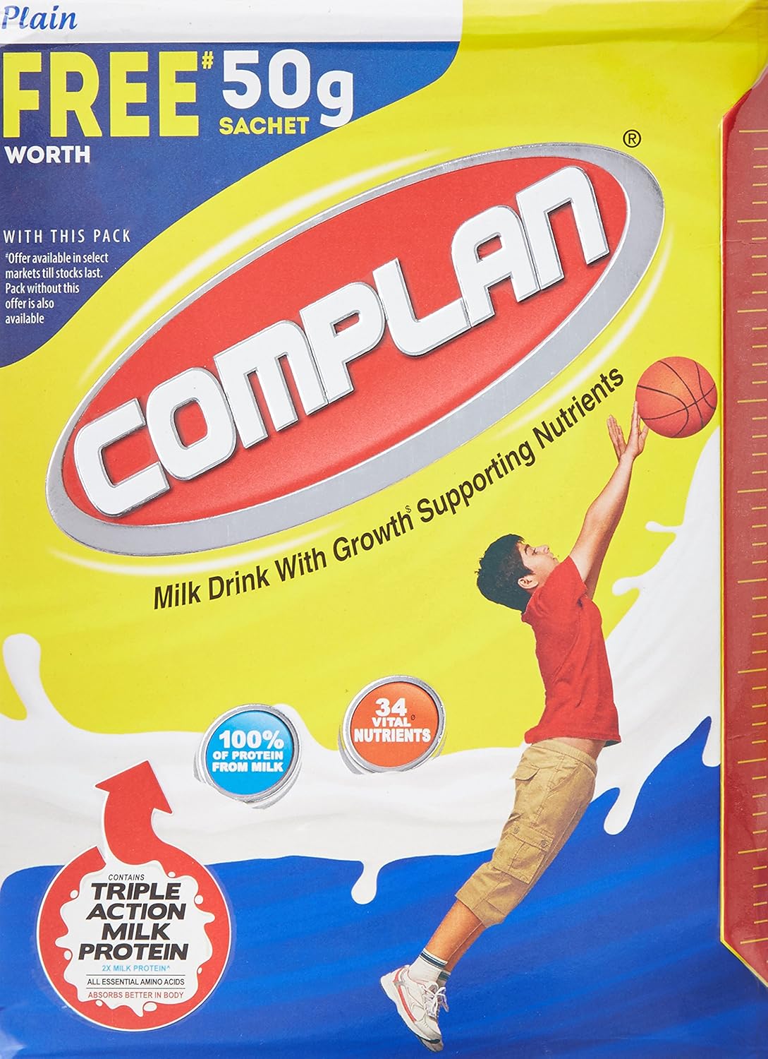 Buy Complan Refill - 500 g (Plain) with Free Complan Sachet - 50 g ...
