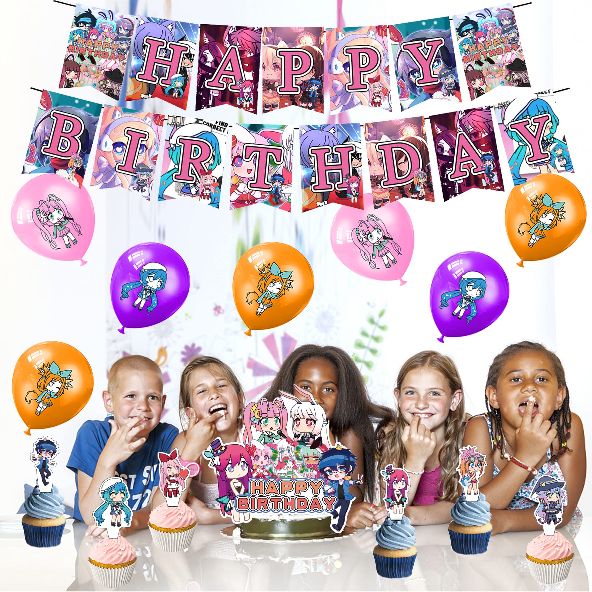 Mua Decoration Birthday Gacha Life Birthday Decoration Game Balloons ...