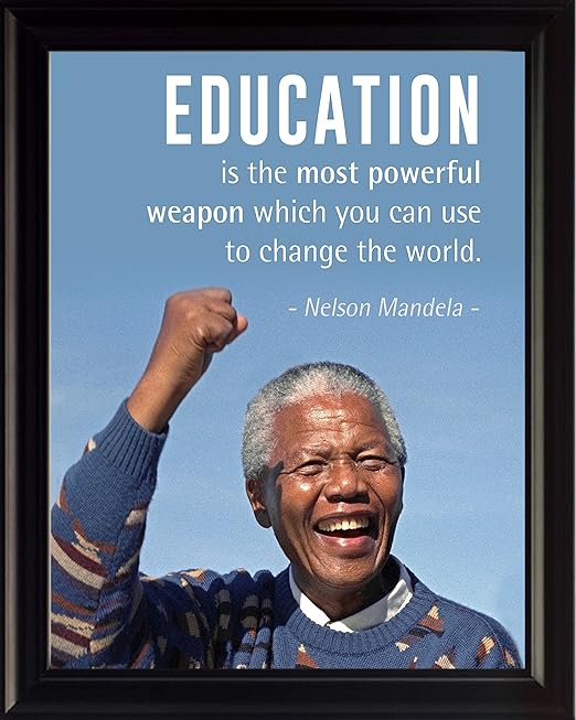 Amazon.com: WeSellPhotos Nelson Mandela Quote Education is The Most ...