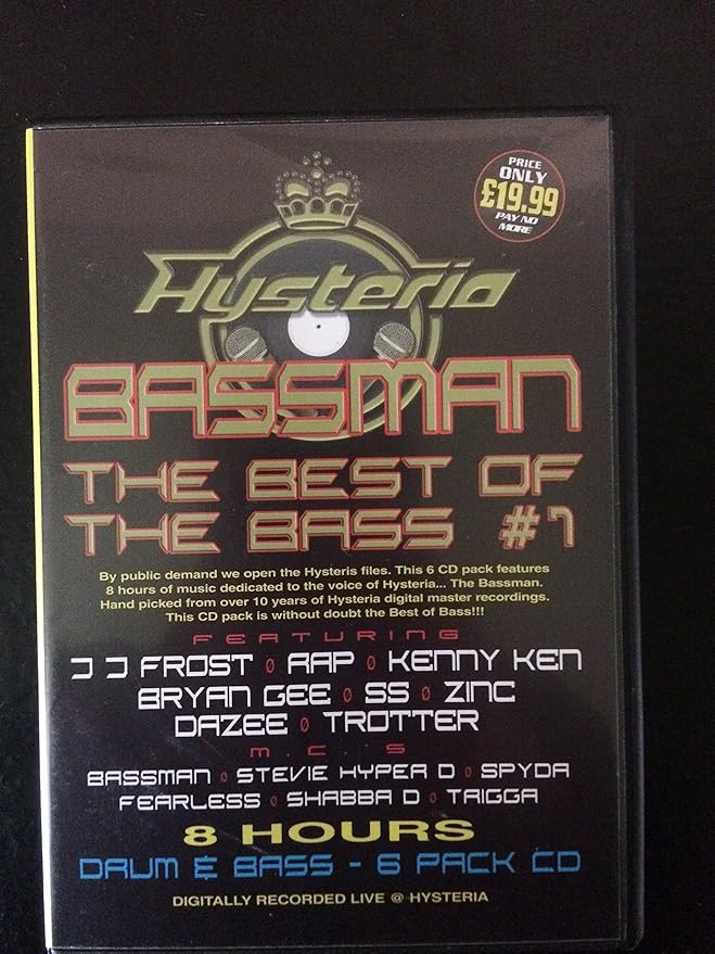 Hysteria Bassman: The Best of Bass #1 [Audio CD] Drum n Bass 6 CD rave ...