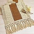 Amazon.com: Fexia Boho Macrame Table Runner - 72 Inches Long, Brown, Farmhouse Style with ...