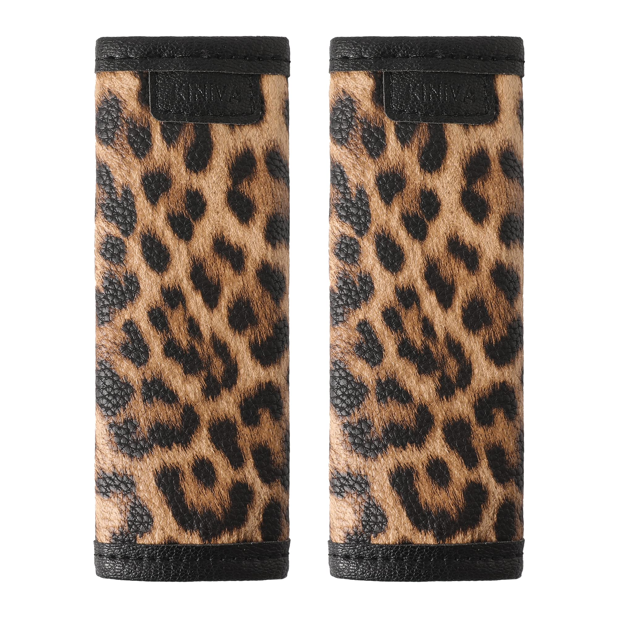 KINIVA Leather Luggage Handle Wrap 2 Pack Set,Luggage Identifiers Tags ...