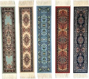Amazon.com : Set of 5 Rug Bookmarks - Colorful Carpet Book Marks for ...