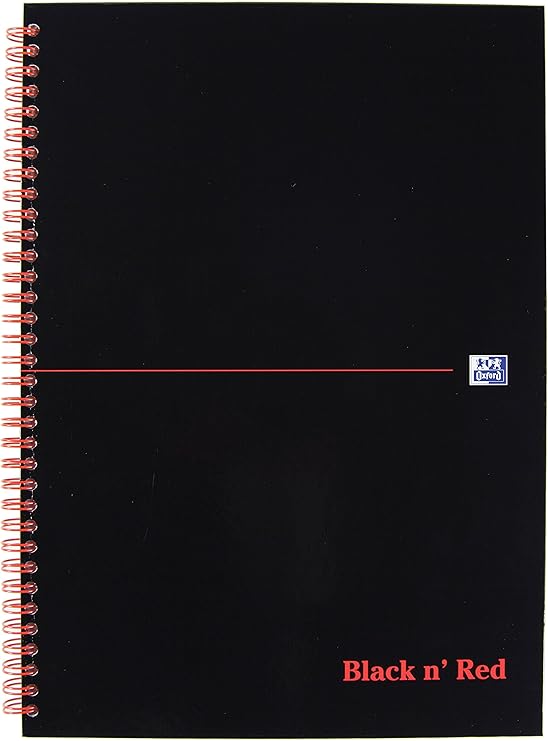 Oxford Black n' Red, A4 Notebook Hardcover, Glossy, Wirebound, A-Z ...