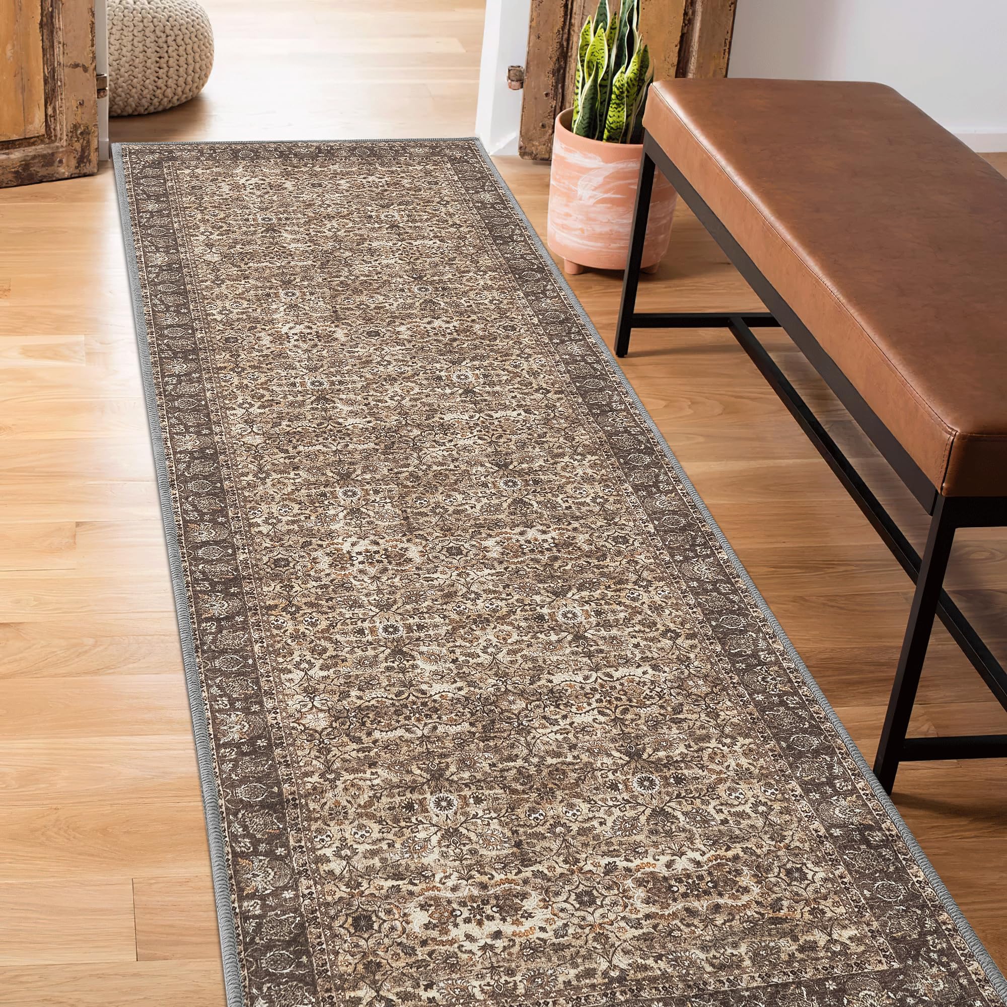 RYB HOME Long Hallway Runner Rug 2x8 for Kitchen Bathroom, Accent Soft ...