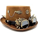 Amazon.com: STORM BUY ] Steampunk Style Metallic Top Hat Scientist Time ...