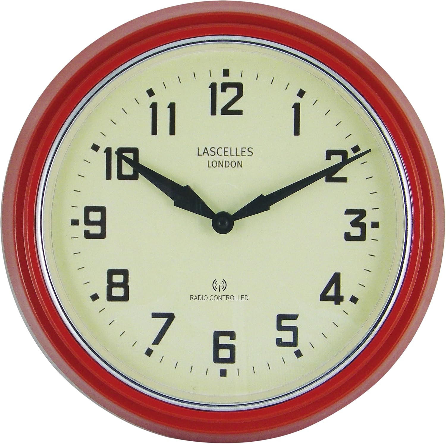 Roger Lascelles Clock, Metal, Red, 30 x 6 x 30 cm: Amazon.co.uk ...