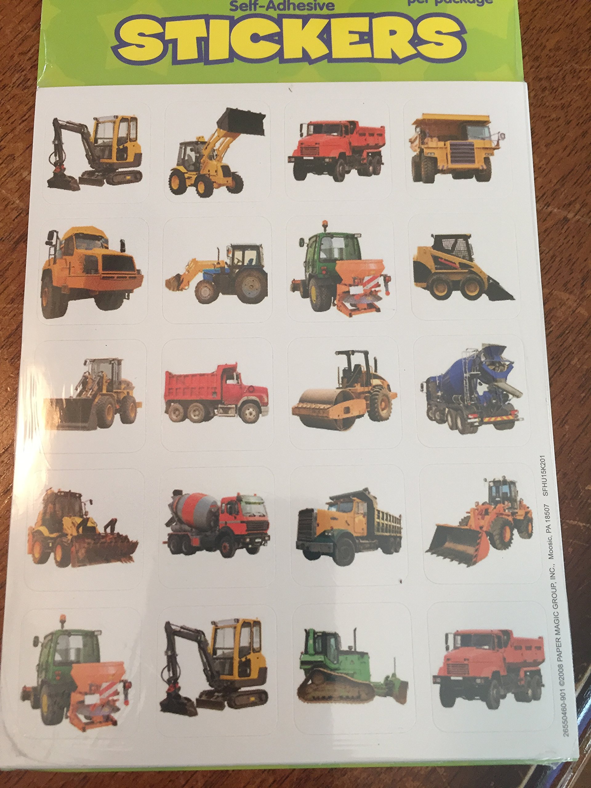 Buy Just4fun 240 Construction Vehicle Truck Photo Stickers - Backhoe ...