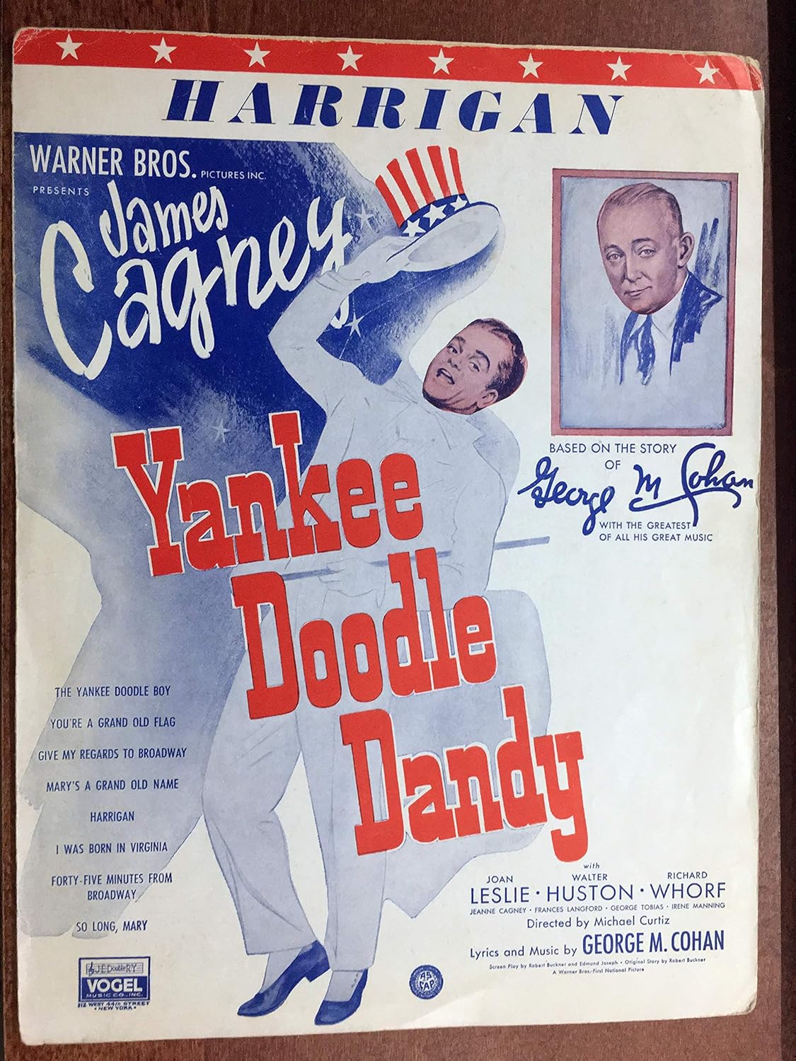 HARRIGAN (George M Cohan [pictured] sheet music - 6 pages - 1943) from ...