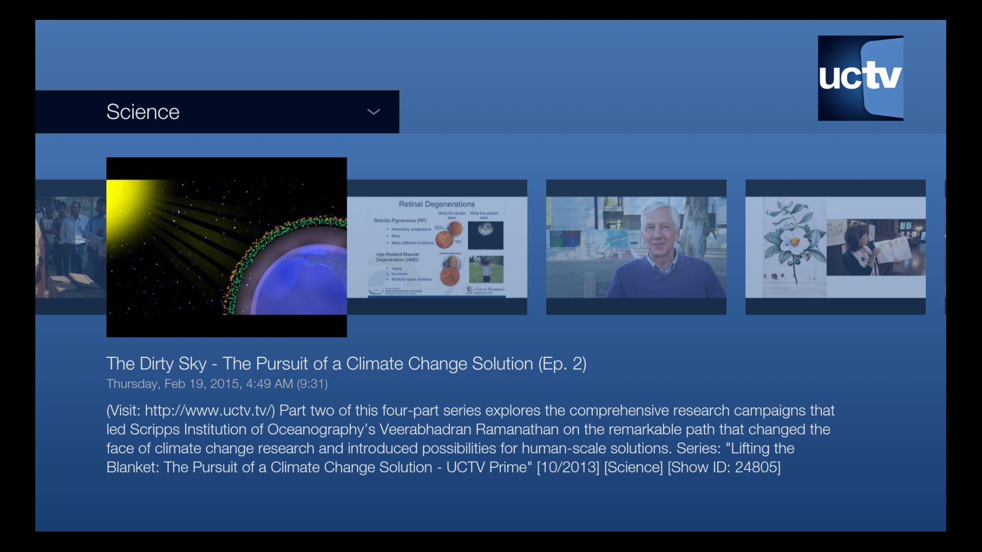 UCTV: University of California Television: Amazon.com.br: Amazon Appstore