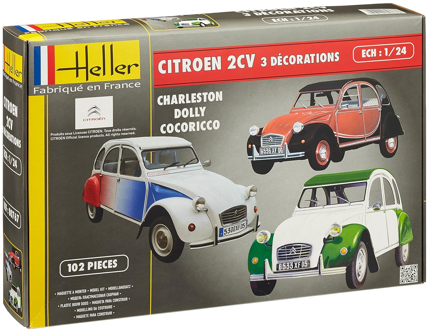 Amazon.com: 1:24 Heller Citroen 2cv Decorations Special Model Kit: Toys ...