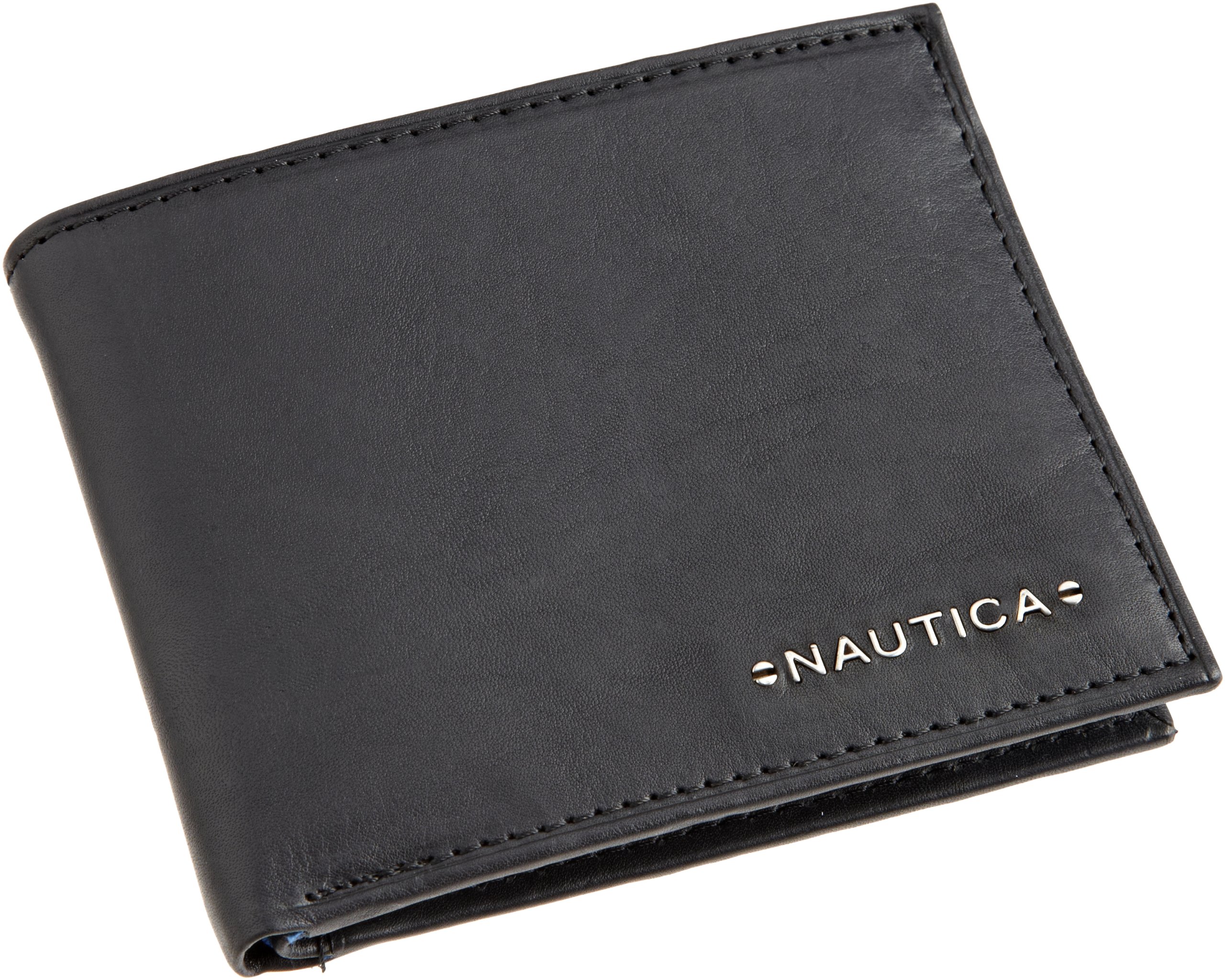 Buy Nautica Men's Leather Slim Passcase Wallet with Large Bill ...