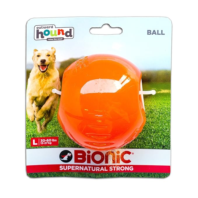 Bionic Tough Rubber Dog Ball, Durable Chew Toy for Large Dogs, Large ...