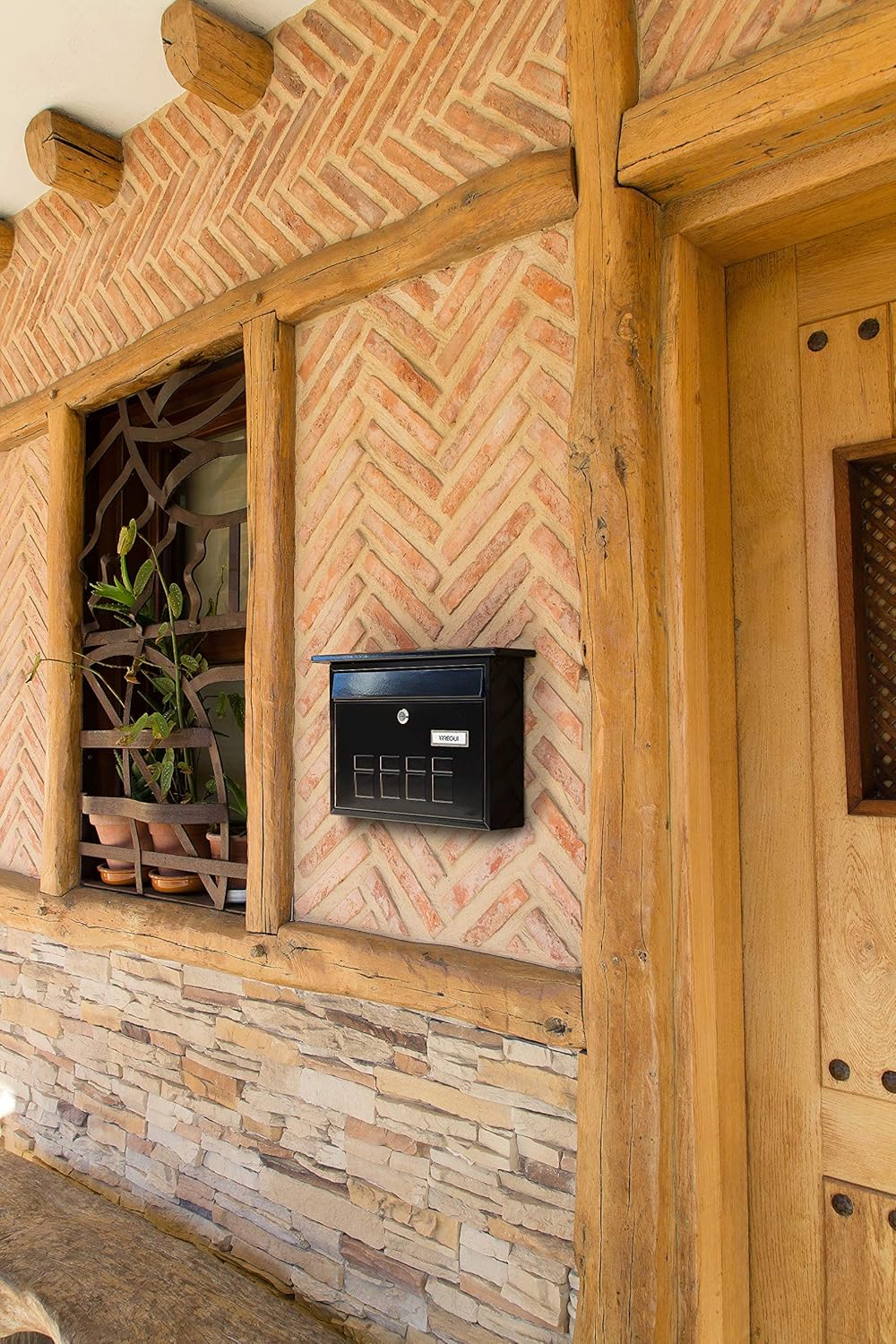 ARREGUI Decorative Post Box Wall Mounted Outside Steel Mail Box Stylish ...