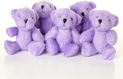 NEW 5 X PURPLE Teddy Bear - Cute And Cuddly Little - Gift Present ...