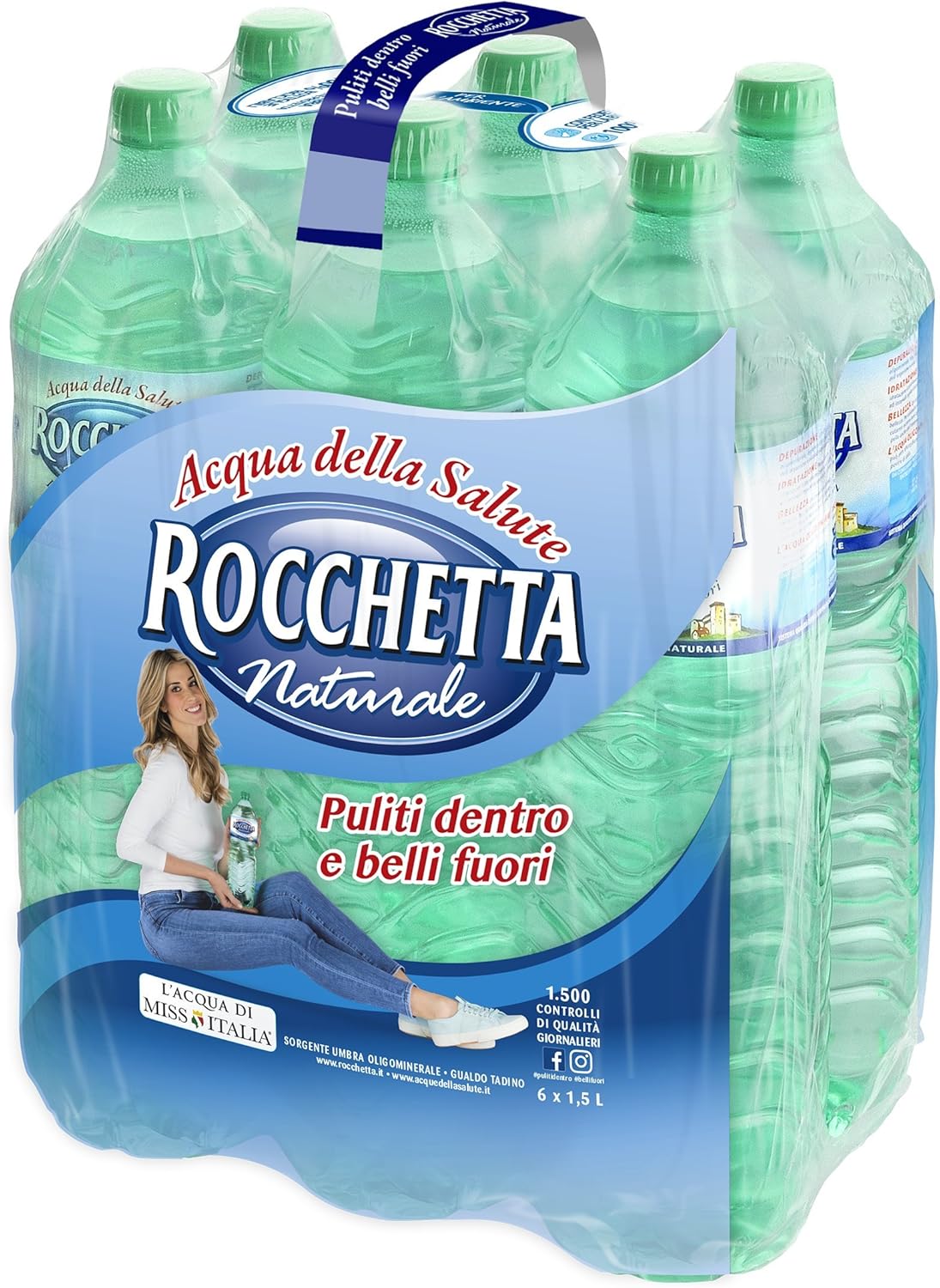 ACQUA ROCCHETTA NATURALE LITRI 1.5 CONFEZIONE DA 6 BOTTIGLIE ...