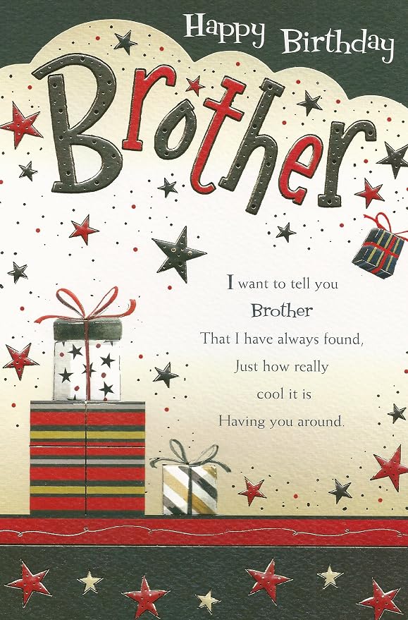 Happy Birthday Brother Card Amazon co uk Kitchen Home Happy Birthday Brother Card Amazon co uk Kitchen Home
