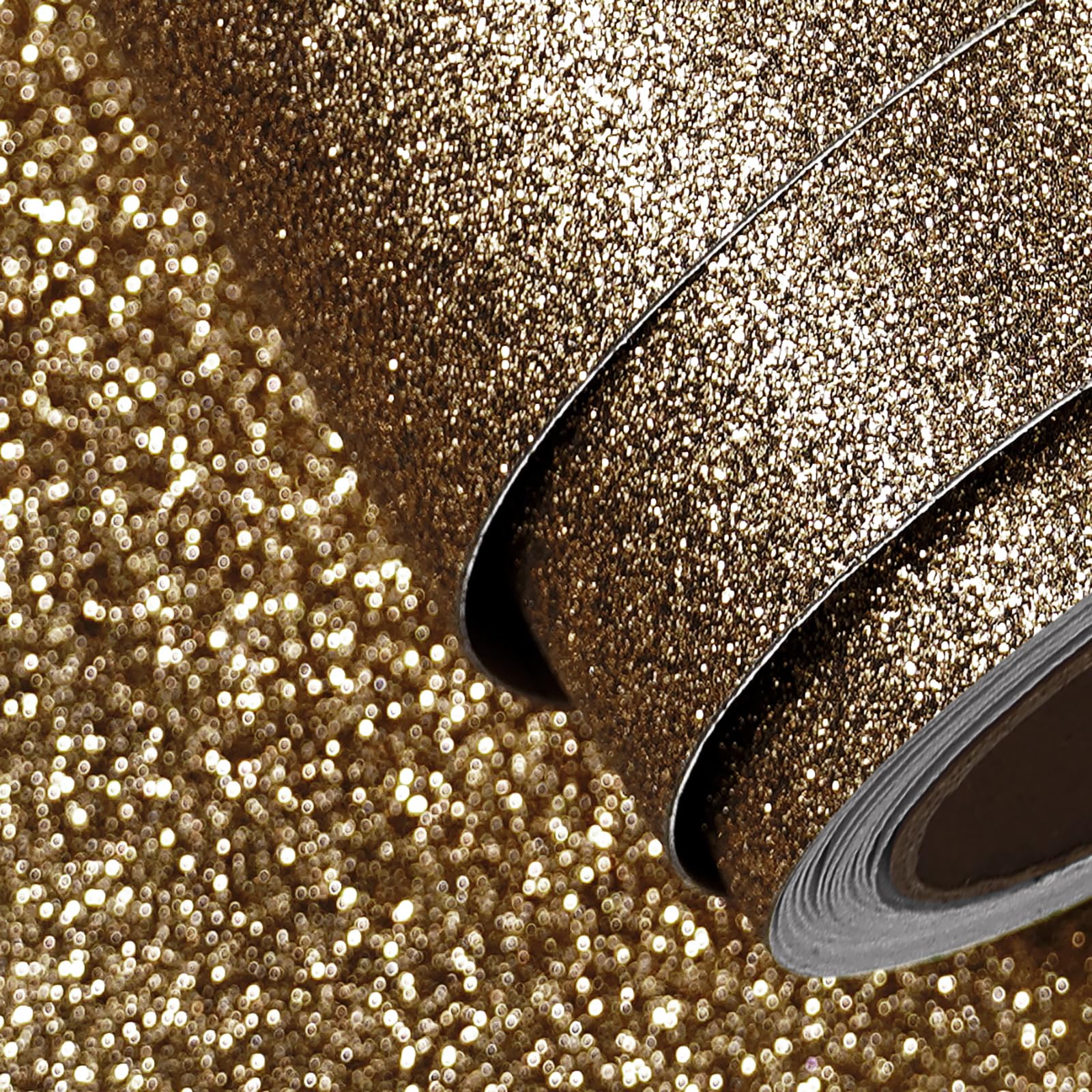 Peel And Stick Wallpaper Trim Sparkly Black & Silver Mix Glitter ...