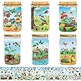 Amazon.com: WATINC 12Pcs Spring Insect Jar Scene Sticker Art Craft ...