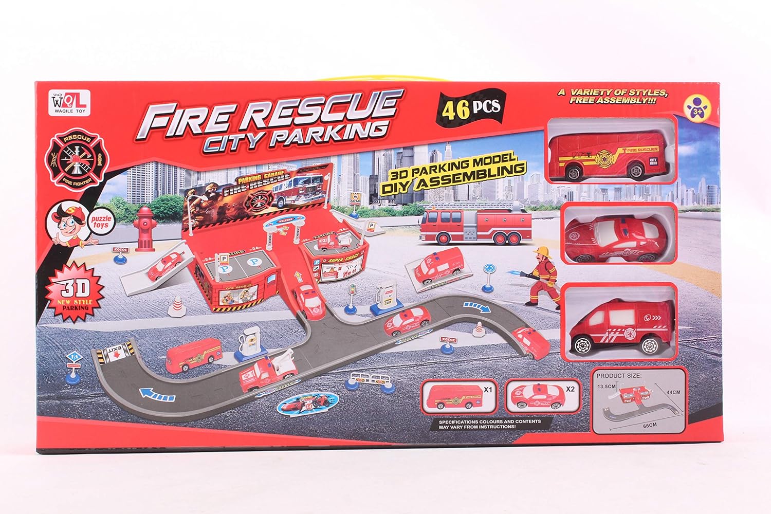 Fire Rescue Fire Engines Fire Truck Playset Track Childrens Toy Car ...