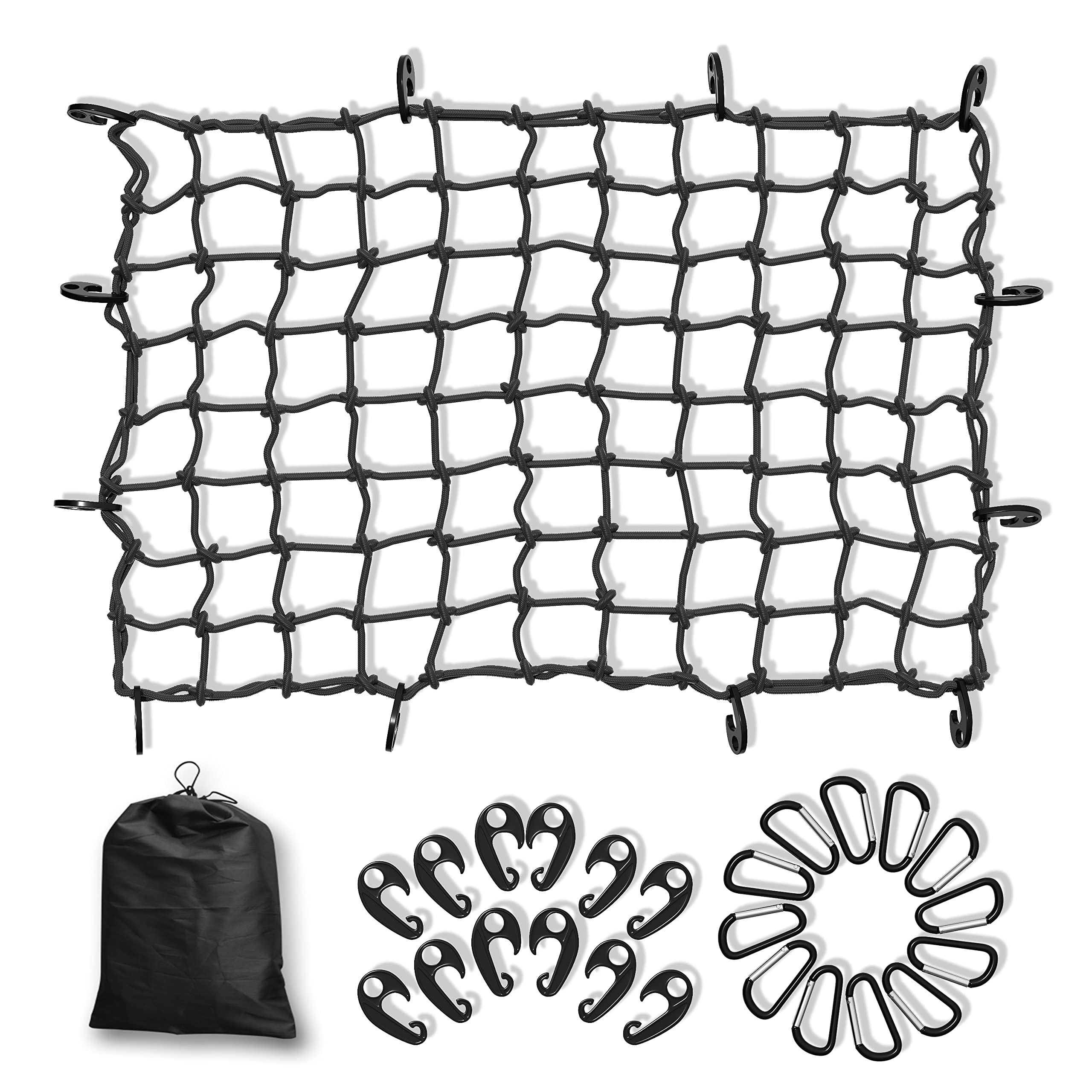 Mua Cargo net for Pickup Truck Bed: Jaugow Heavy Duty Bungee Netting 3 ...