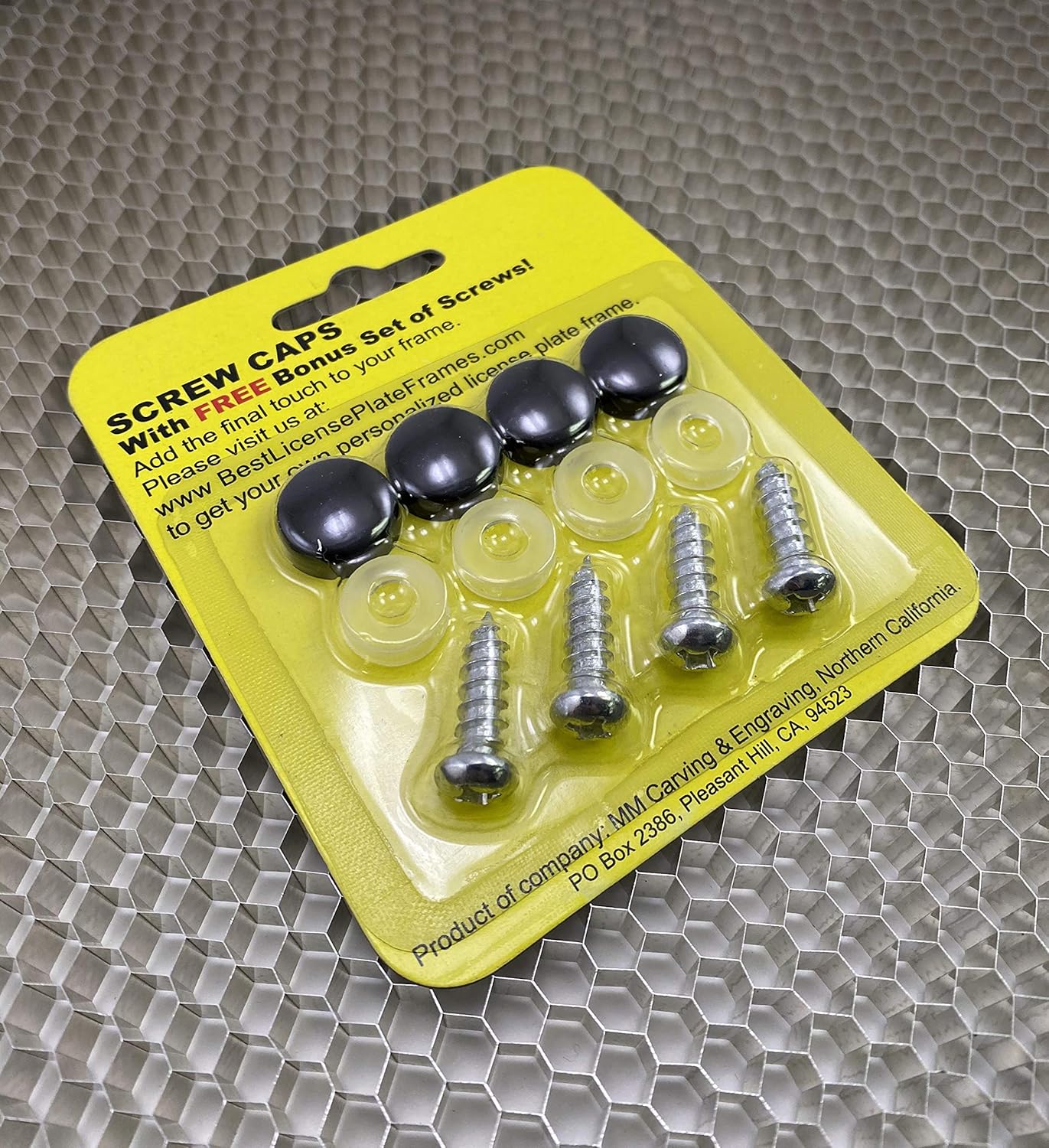 Amazon.com: Set of Plastic License Plate Caps and Stainless Steel ...