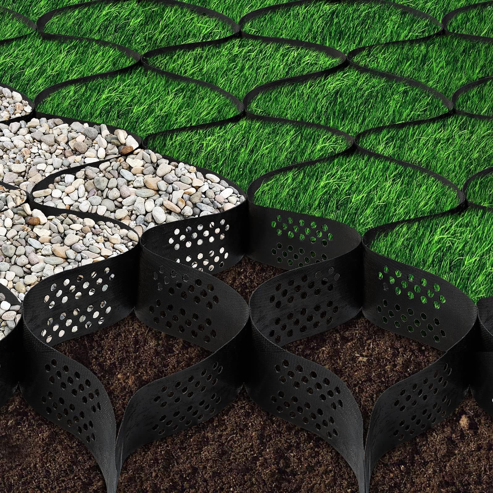Mua Geo Grid Gravel Grid 4" Thick, Ground Grid for Gravel 9ft x 17ft ...