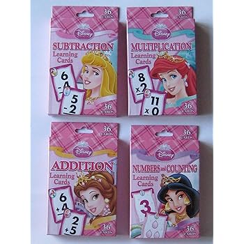 Amazon.com: Disney Princess 4 Deck Learning Flash Cards (Numbers ...