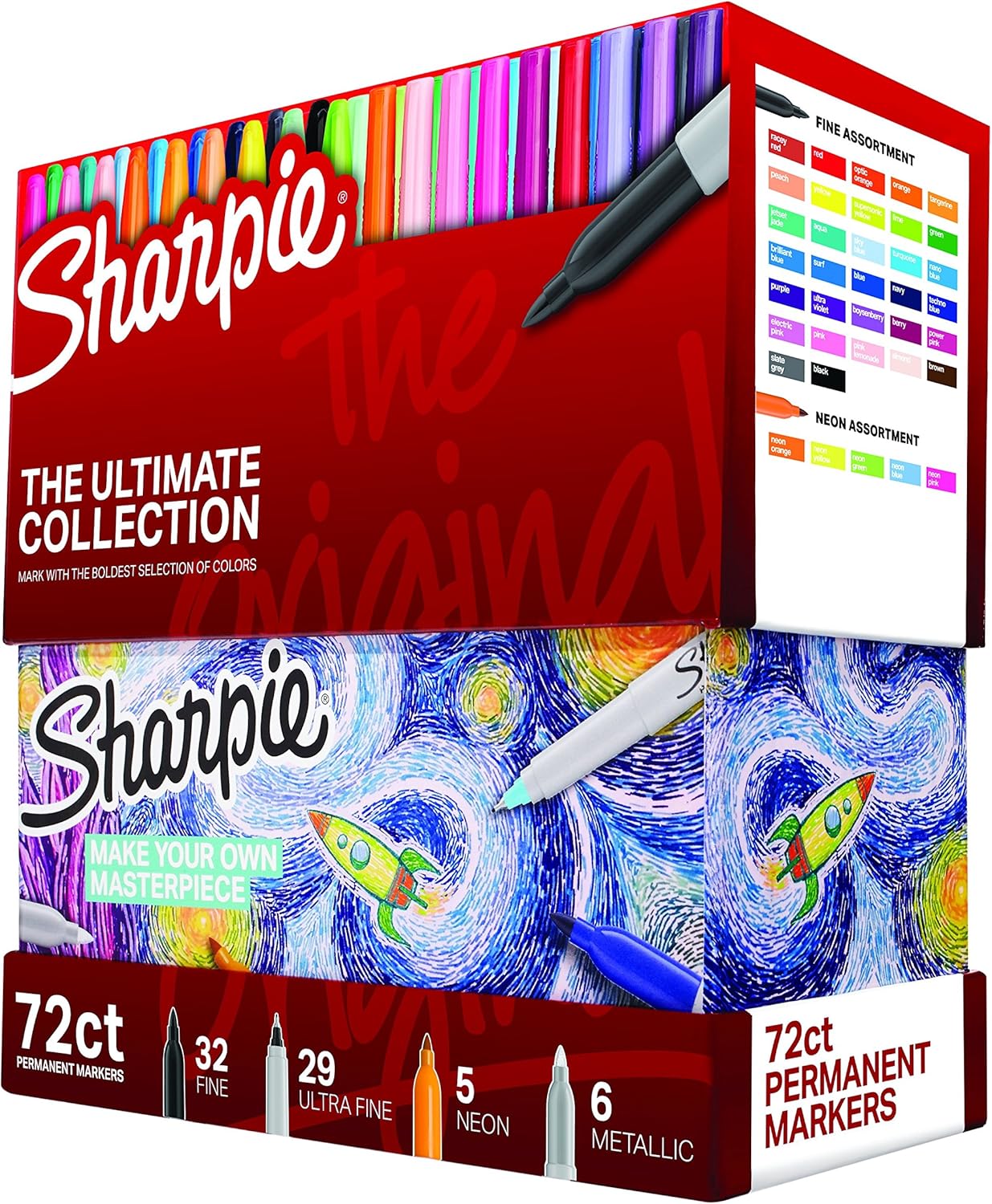 Sanford Sharpie Ultimate Pack Markers 72/Pkg-Original, Assorted Colors ...