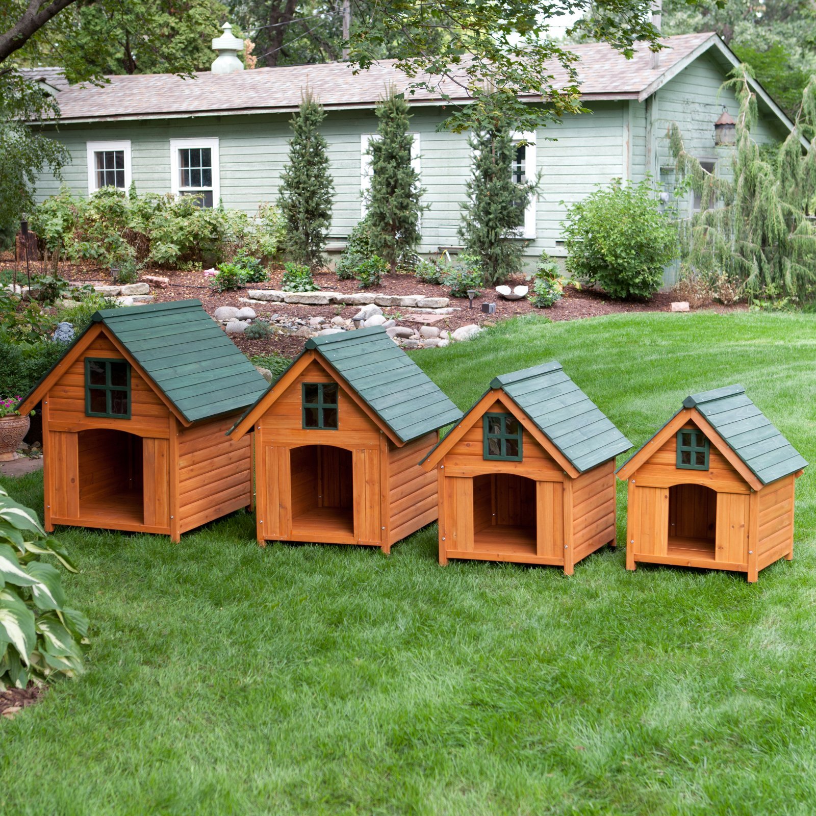 Boomer & George Boomer & George T-Bone A-Frame Dog House, Wood, Medium ...