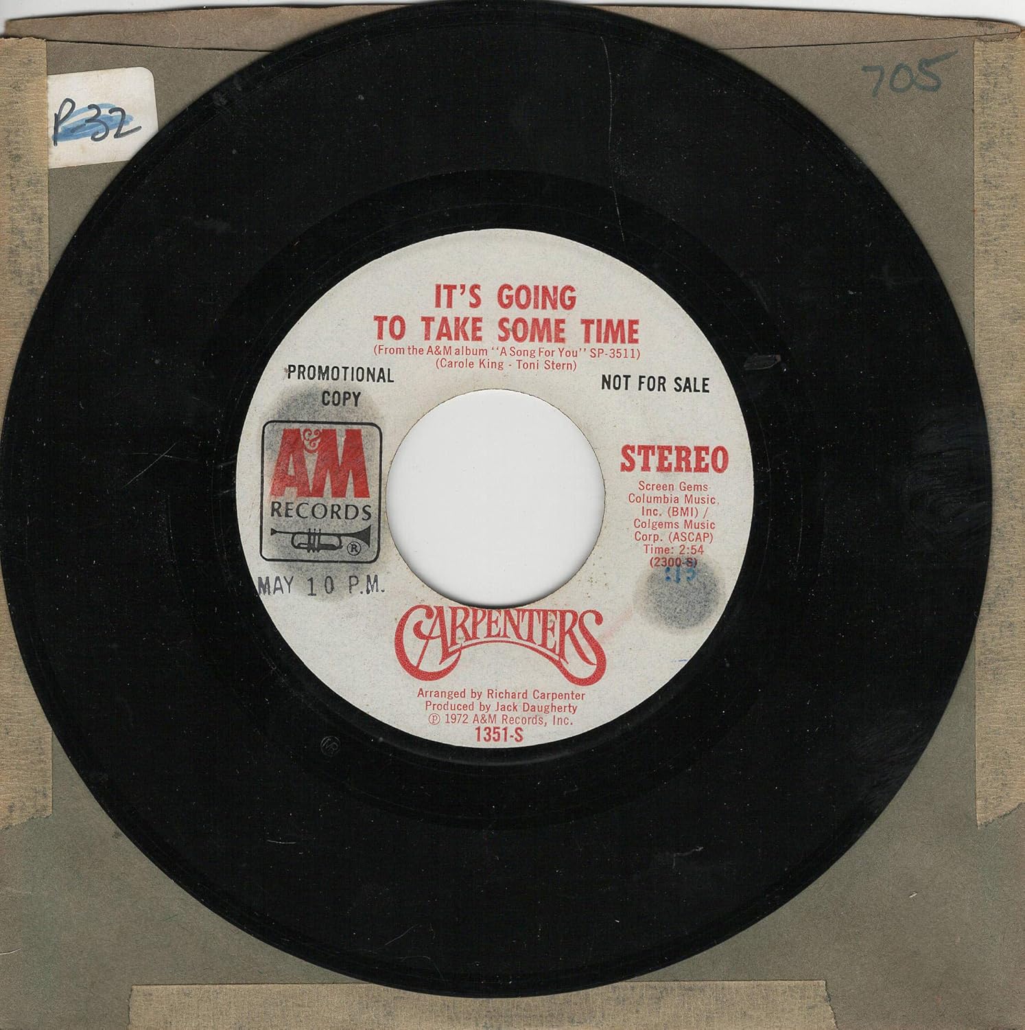 Carpenters - Carpenters: It's Going to Take Some Time (2:54 Stereo ...