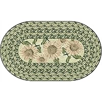 Amazon.com: Brumlow MILLS Sunflower Braid Printed Pattern Rustic Floral ...