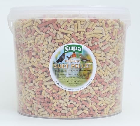 Supa Mixed Suet Pellets for Wild Birds, 5 Litre Bucket | High Energy ...