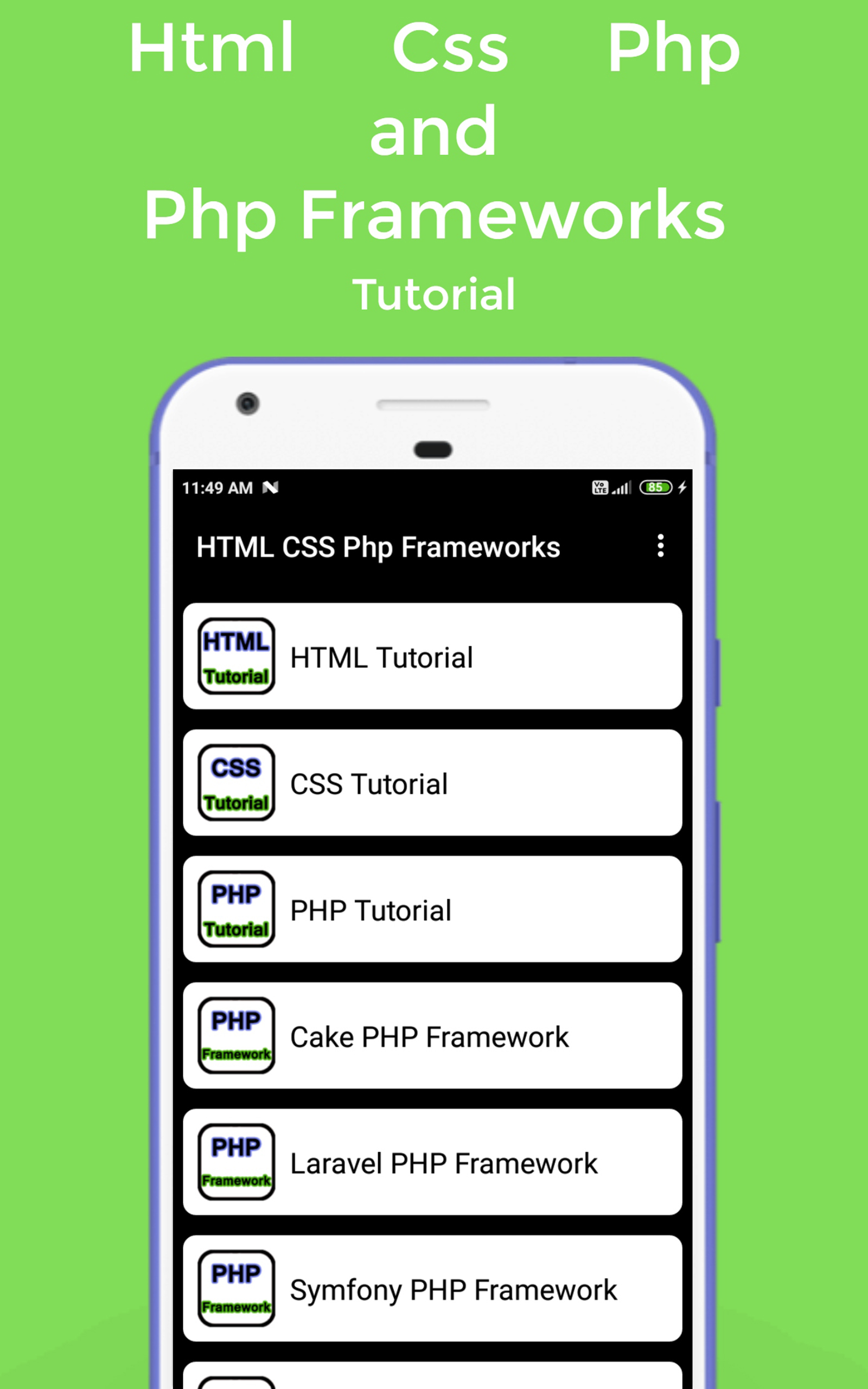 Html Css Php with Frameworks Tutorial:Amazon.com:Appstore for Android